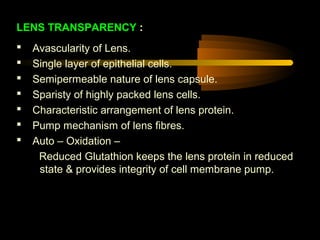 anatomy & physiology of lens | PPT