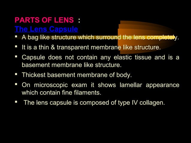 anatomy & physiology of lens | PPT | Biological Sciences | Science