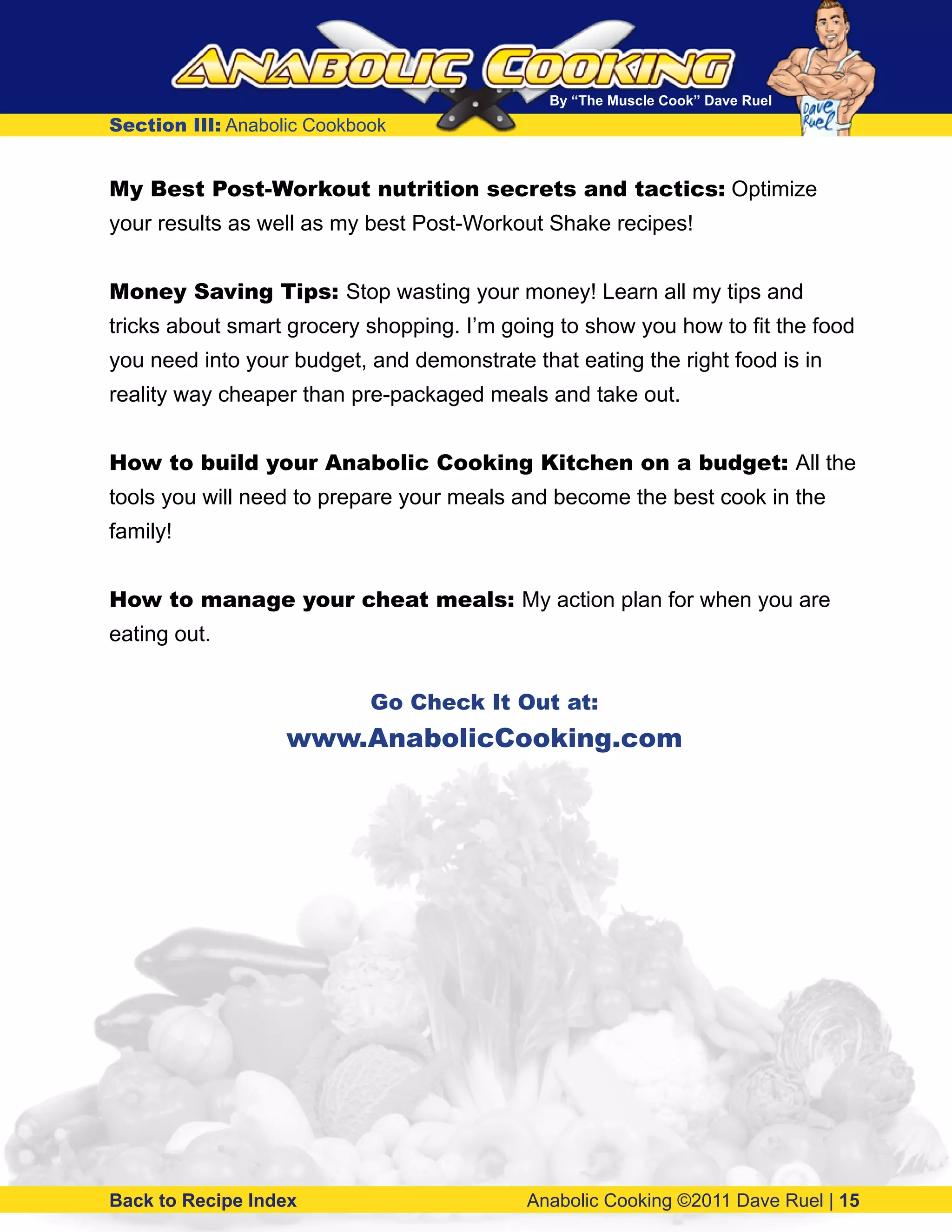 Anabolic cooking recipes - bodybuilding diet plan | PDF | Healthy ...