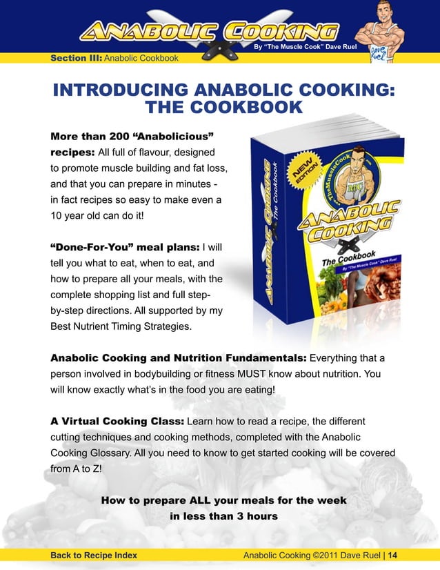 Anabolic cooking recipes - bodybuilding diet plan | PDF | Healthy ...