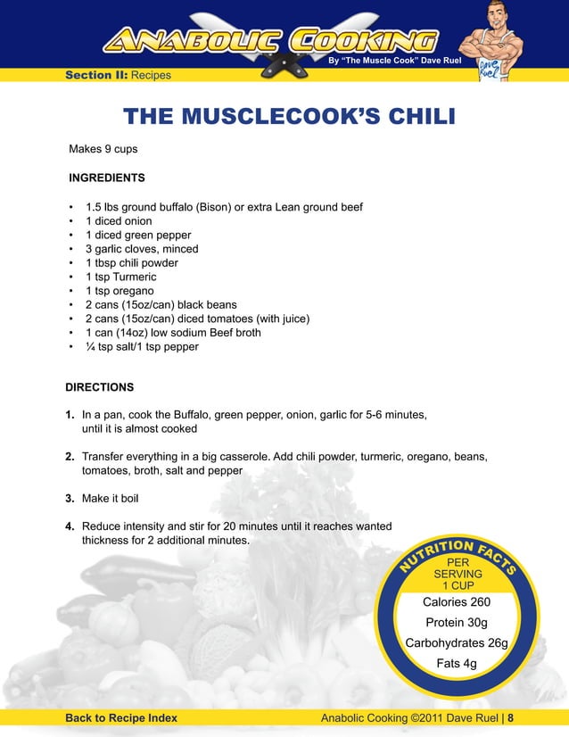 Anabolic cooking recipes - bodybuilding diet plan | PDF | Healthy ...