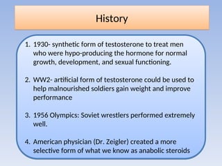 ANABOLIC STEROIDS used in pharmacology and pharmacotherapeutics | PPT