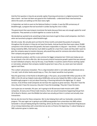 Ana Botin: summary of the inaugural speech | PDF