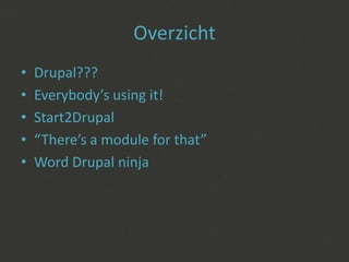 An absolute beginner’s guide to the drupal universe | PPT