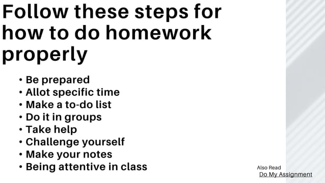 An absolute guide on how to do homework (1) | PPTX | Homework and Study | Education