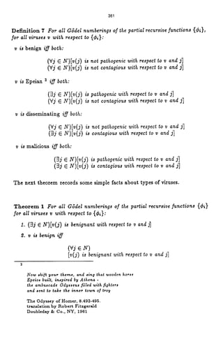 An abstract theory of computer viruses | PDF