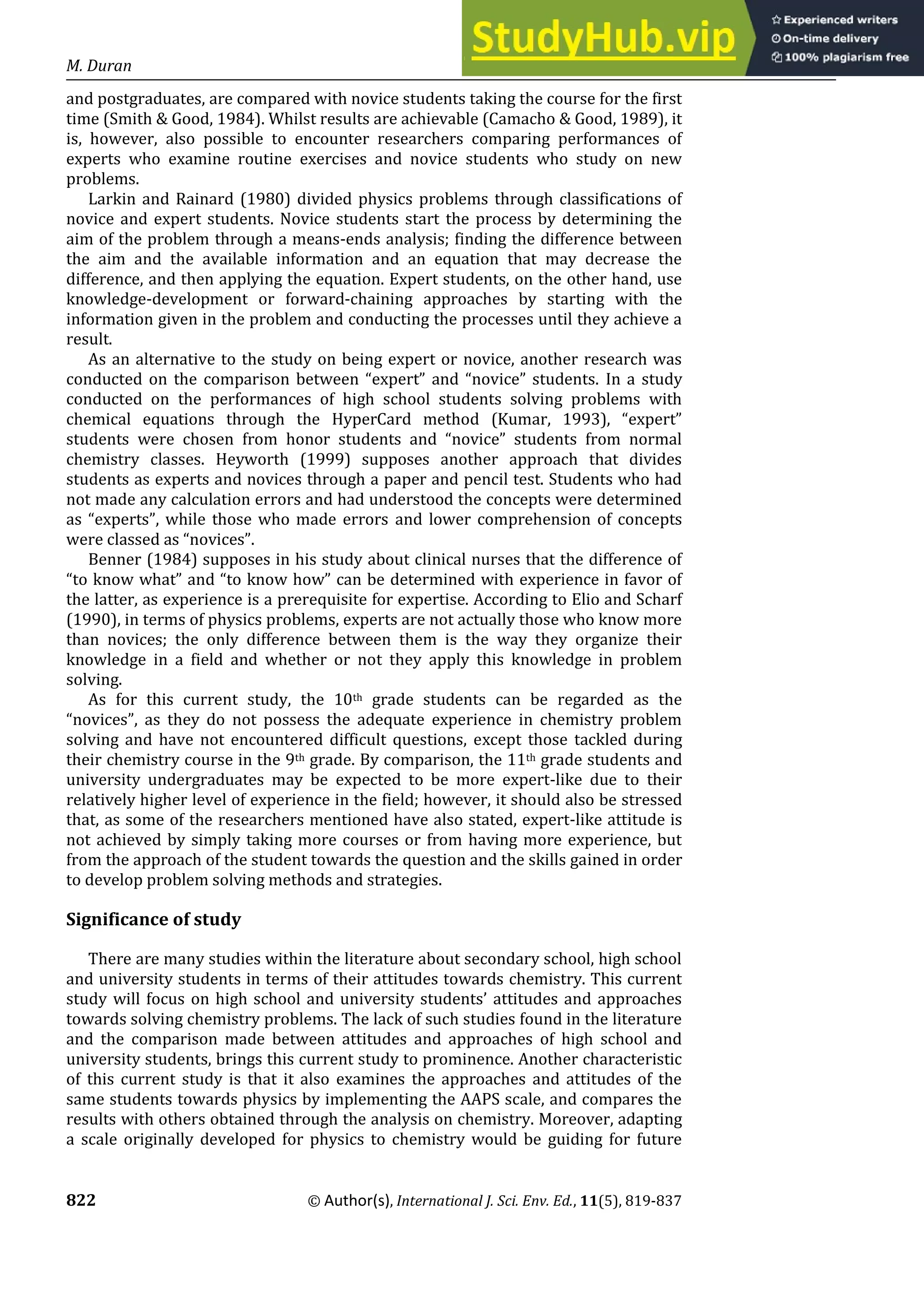 An Academic Survey Concerning High School And University Students Attitudes And Approaches To ...