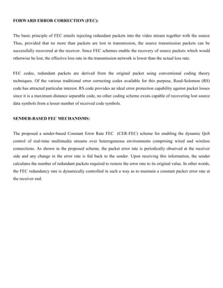An access point based fec mechanism for video transmission over ...
