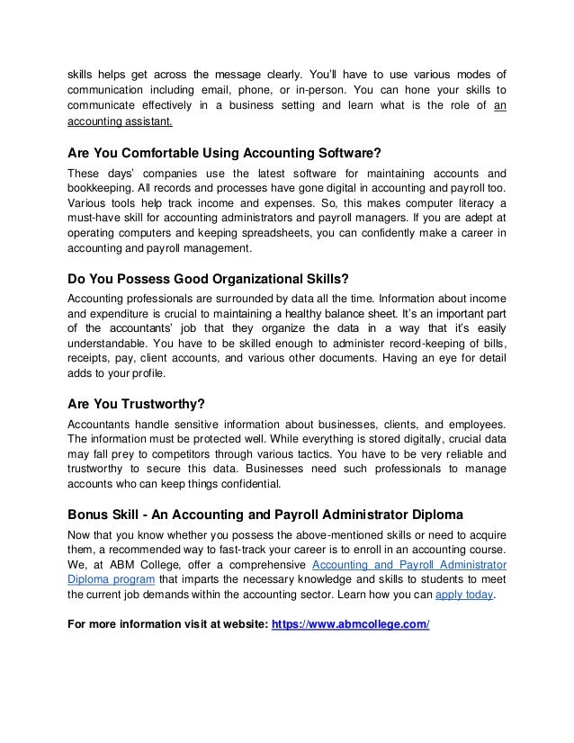 Are You Ready To Enroll In An Accounting And Payroll Administrator ...