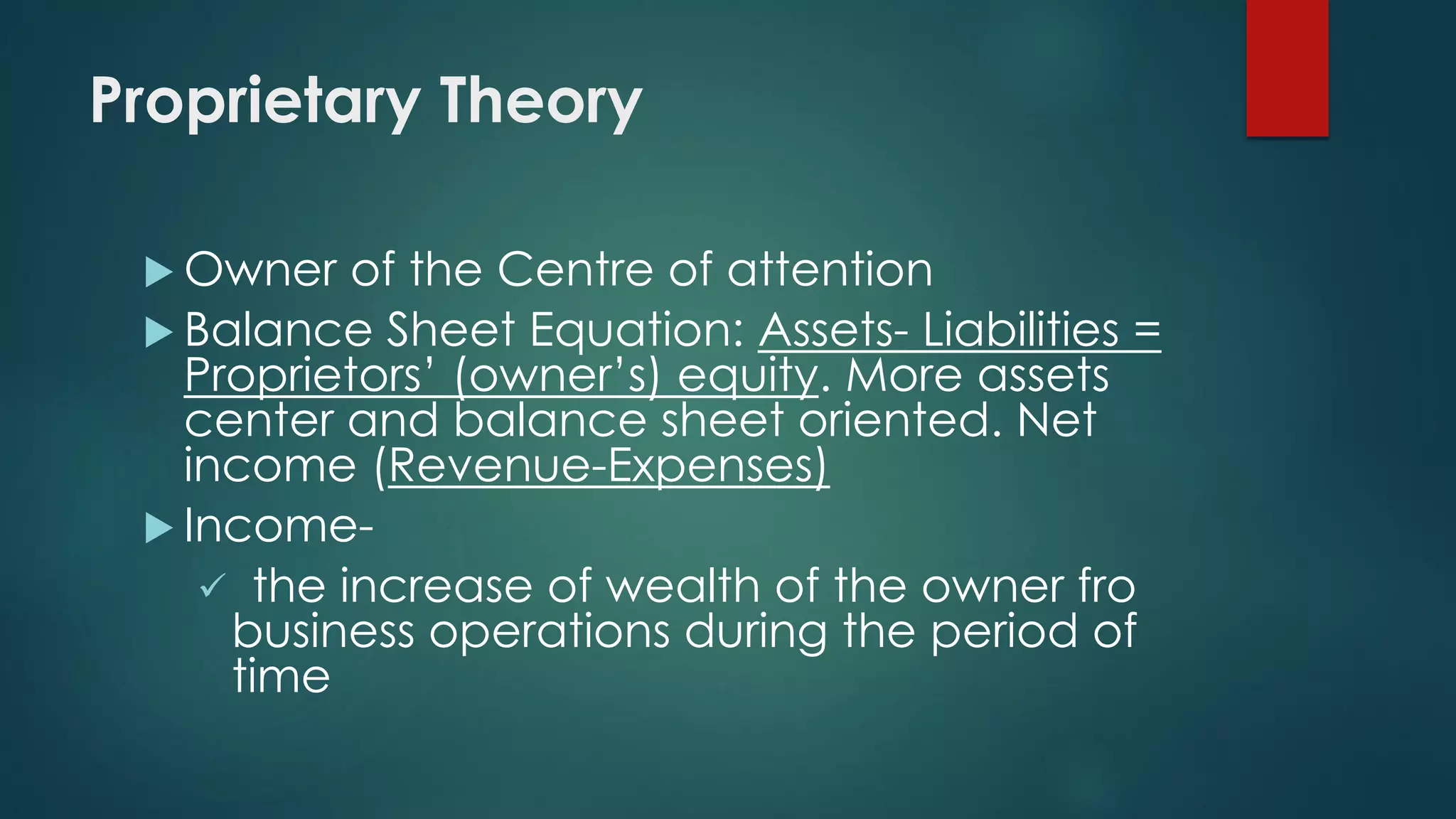 An accounting theory | PDF