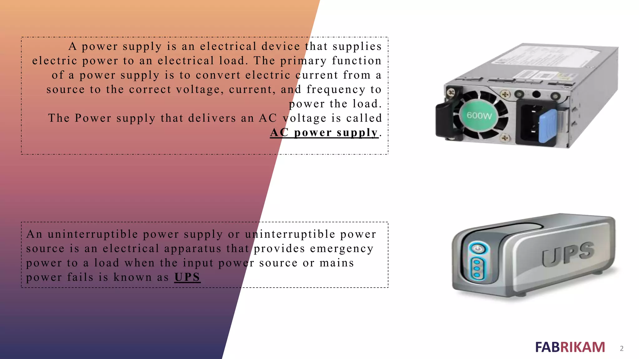 An ac power supply (ups) circuit | PPTX