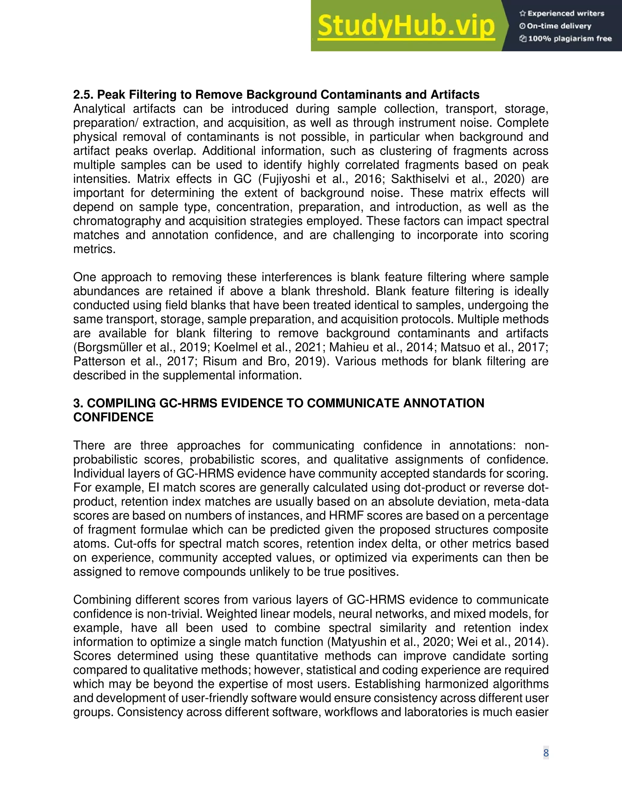An Actionable Annotation Scoring Framework For Gas Chromatography ...