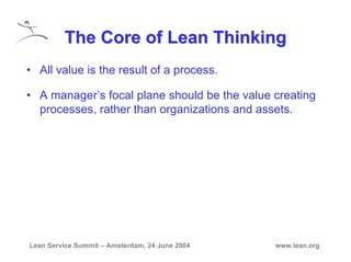 An Action Plan for Lean Services | PDF