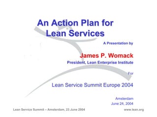 An Action Plan for Lean Services | PDF