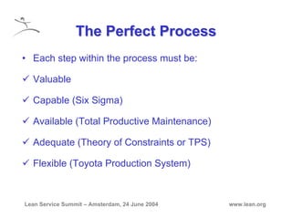 An Action Plan for Lean Services | PDF