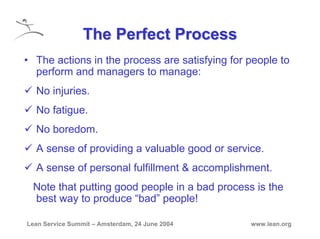 An Action Plan for Lean Services | PDF