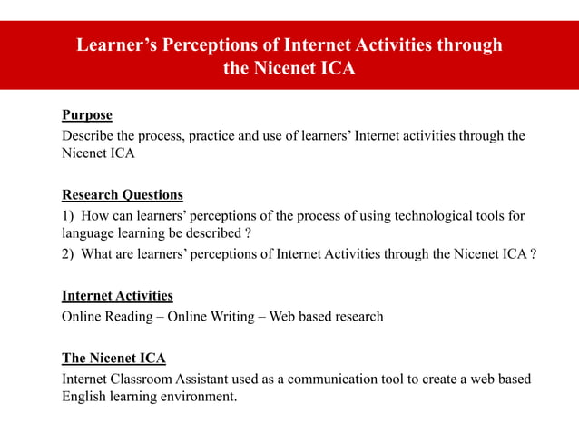 An action research study of students' perceptions of EFL e-activities ...