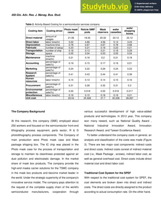 An Activity Based Costing-Based A Case Study Of A Taiwanese Gudeng ...