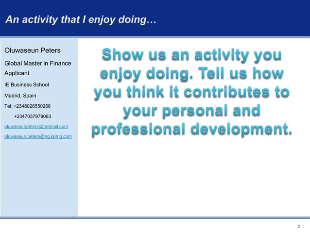 An activity i enjoy doing | PPT