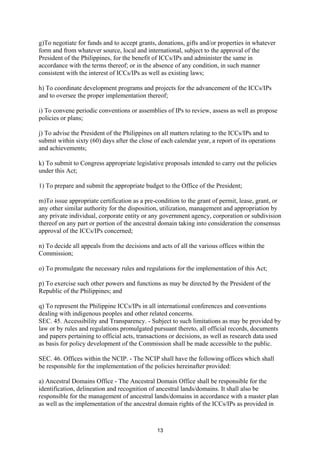 An act to recognize protect and promote the rights of indigenous ...