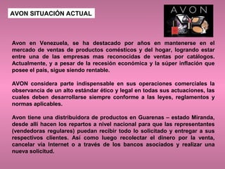 Ana Dacasa Pronóstico de Ventas Avon | PPT