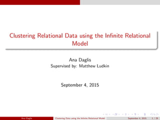 Clustering Relational Data using the Infinite Relational Model | PDF