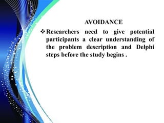 An adaptive wideband delphi method to study state | PPTX | Information ...