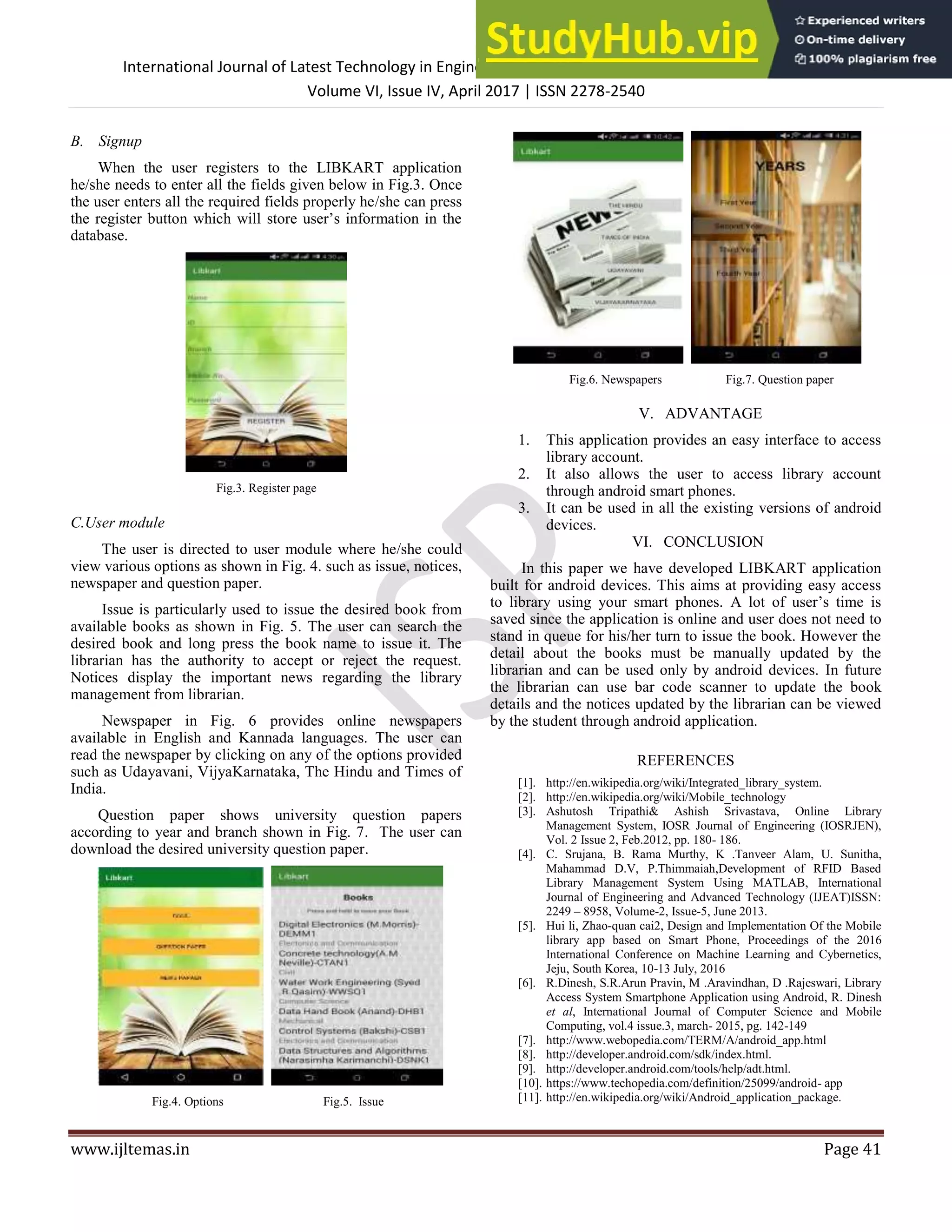 An Advanced Library Management System Using Android Device | PDF