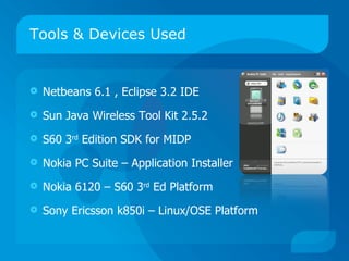 An Advanced Mobile Media Player Using J2 Me | PPT
