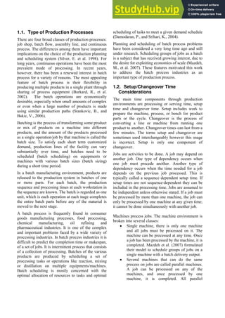 AN ADVANCED PRODUCTION PLANNING AND SCHEDULING SYSTEM FOR BATCH PROCESS ...