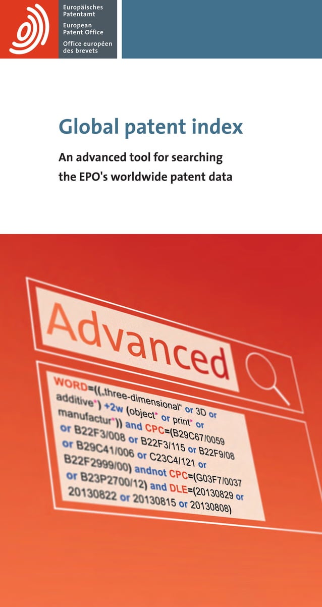 An advanced tool for searching the epo's worldwide patent data | PDF