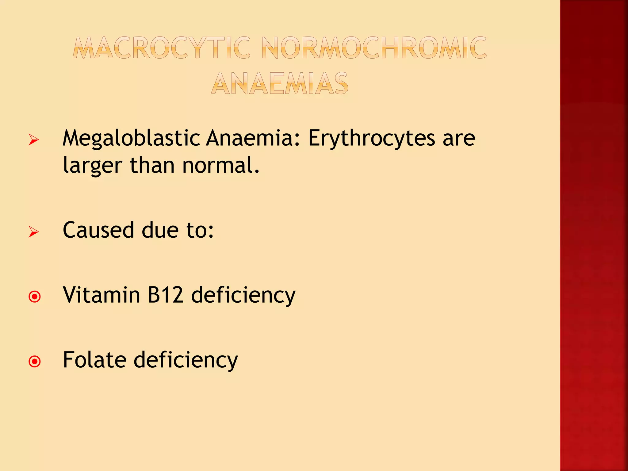 Anaemia- Classification, types, causes, pathophysiology, etiology | PPTX