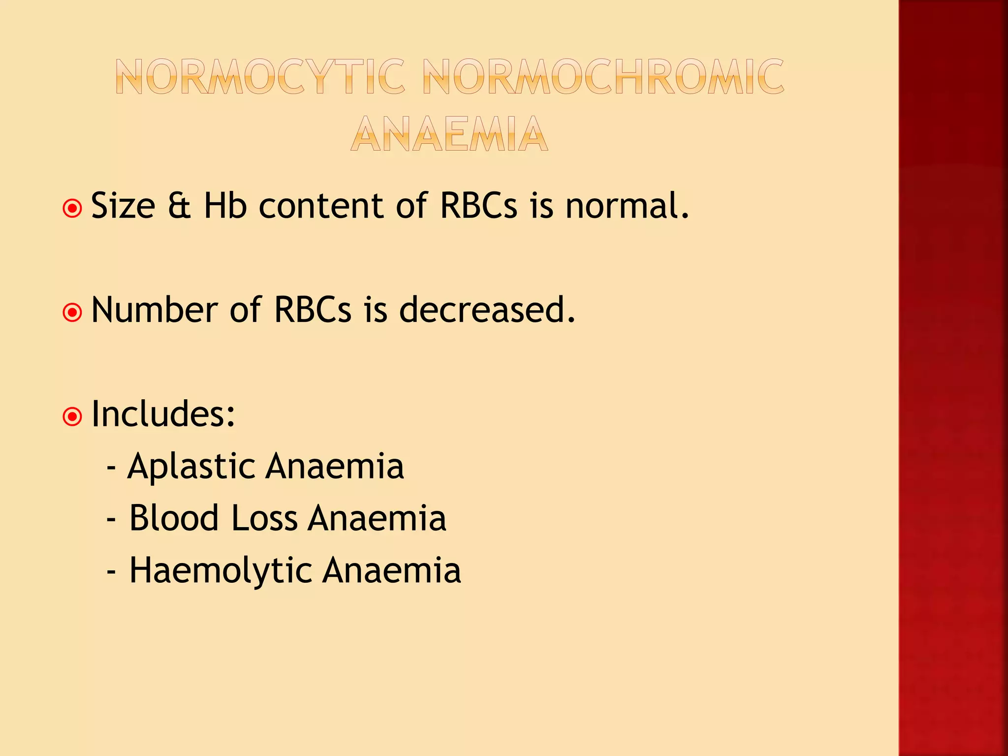 Anaemia- Classification, types, causes, pathophysiology, etiology | PPTX