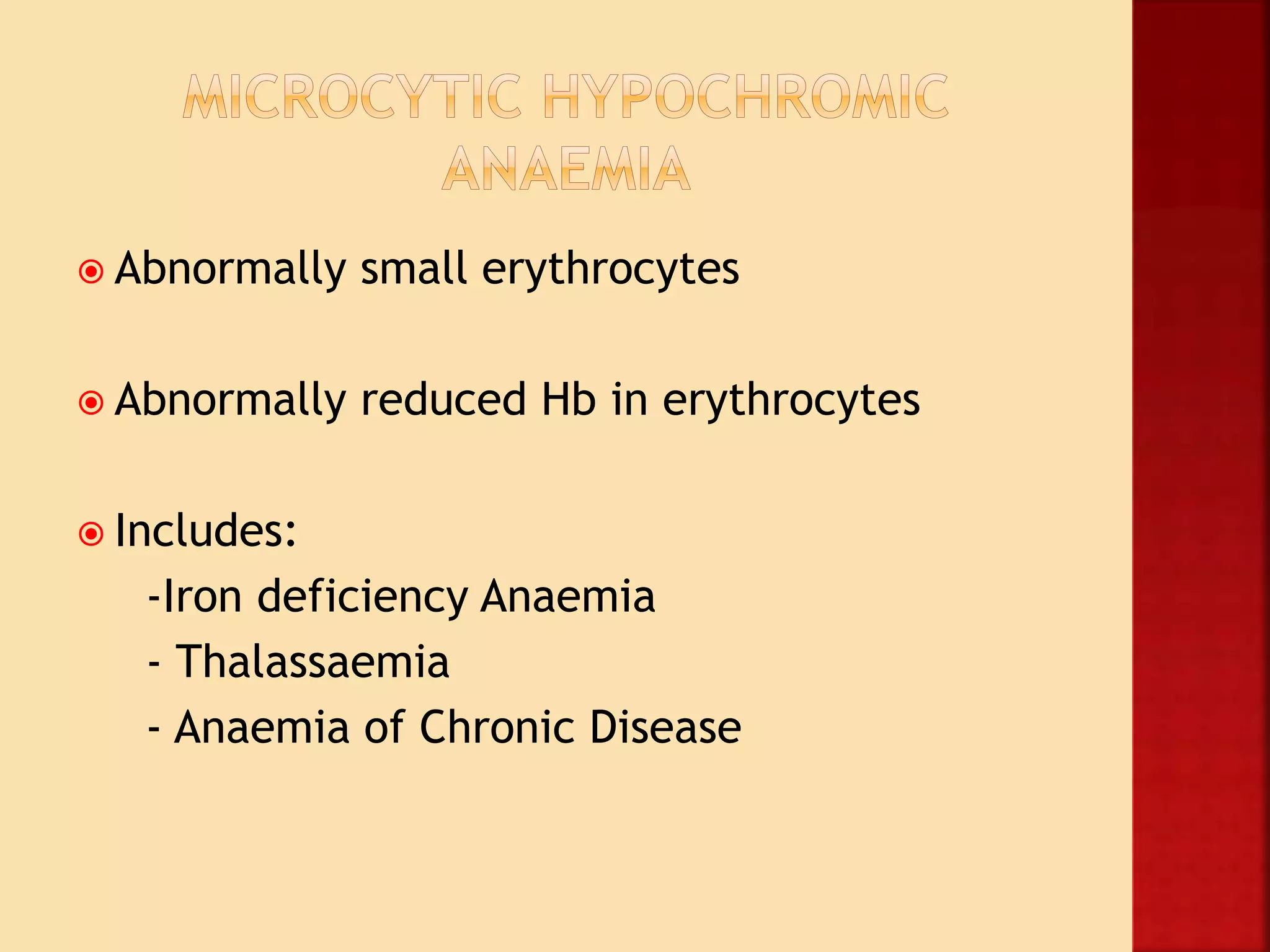 Anaemia- Classification, types, causes, pathophysiology, etiology | PPTX