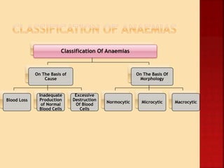 Anaemia- Classification, types, causes, pathophysiology, etiology | PPTX