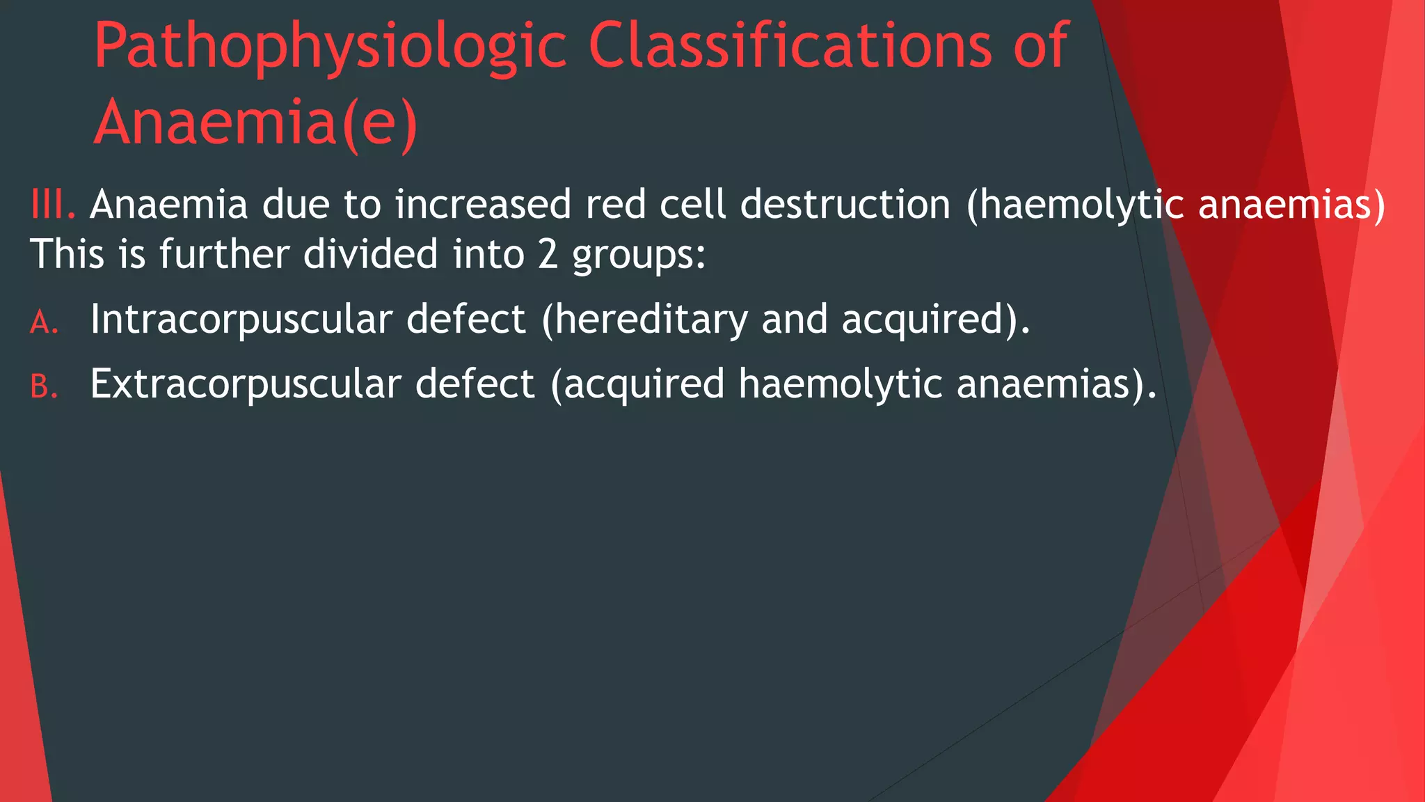 Definition and Classification of Anaemia | PPTX