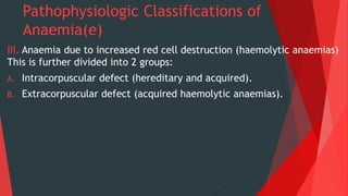 Definition and Classification of Anaemia | PPTX