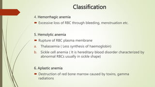 Anaemia. msn for bsc nursing students ss | PPTX