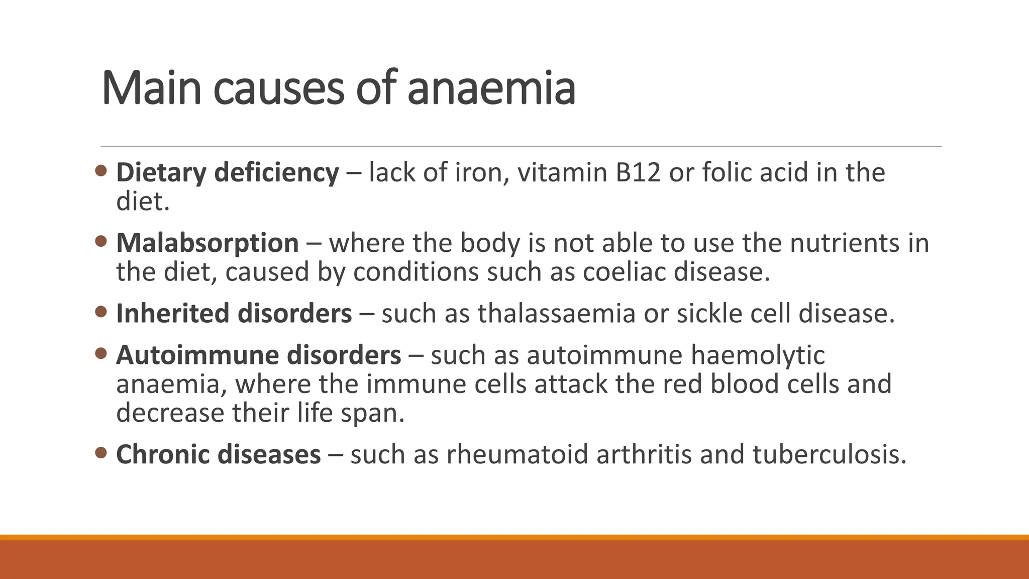 Anaemia, Types, management, signs and symptoms, etc. pptx | PPTX