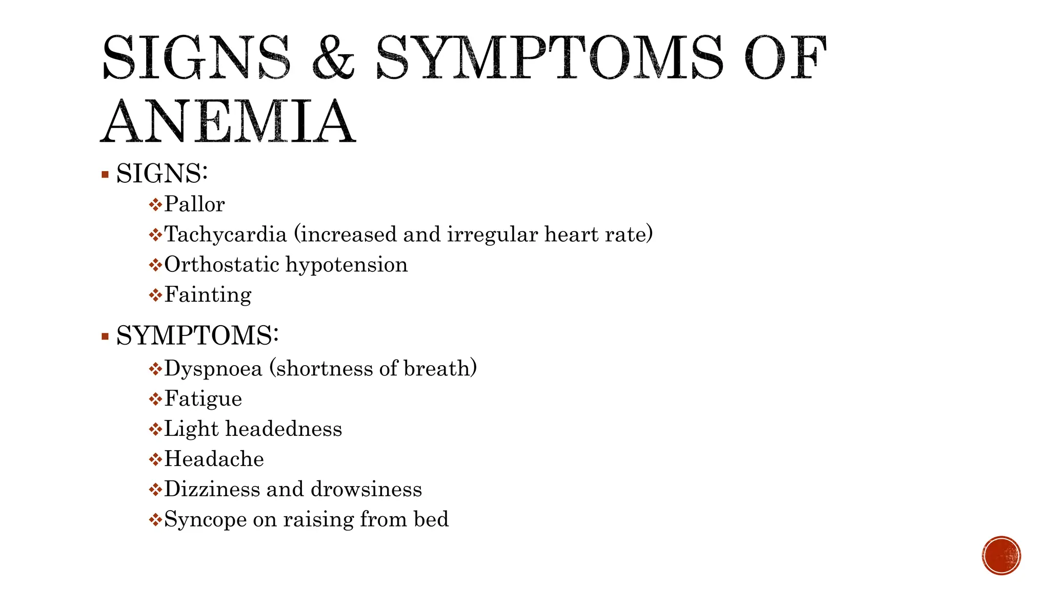 introduction to anaemia, classification of anaemia | PPTX