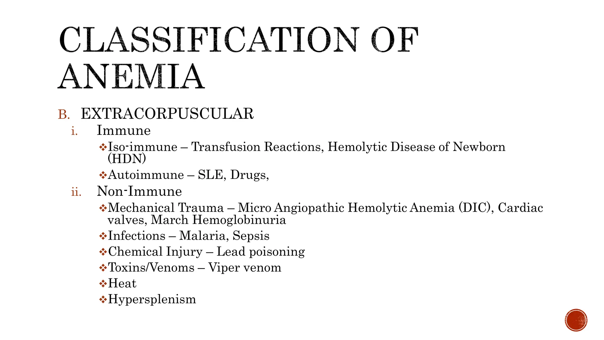 introduction to anaemia, classification of anaemia | PPTX