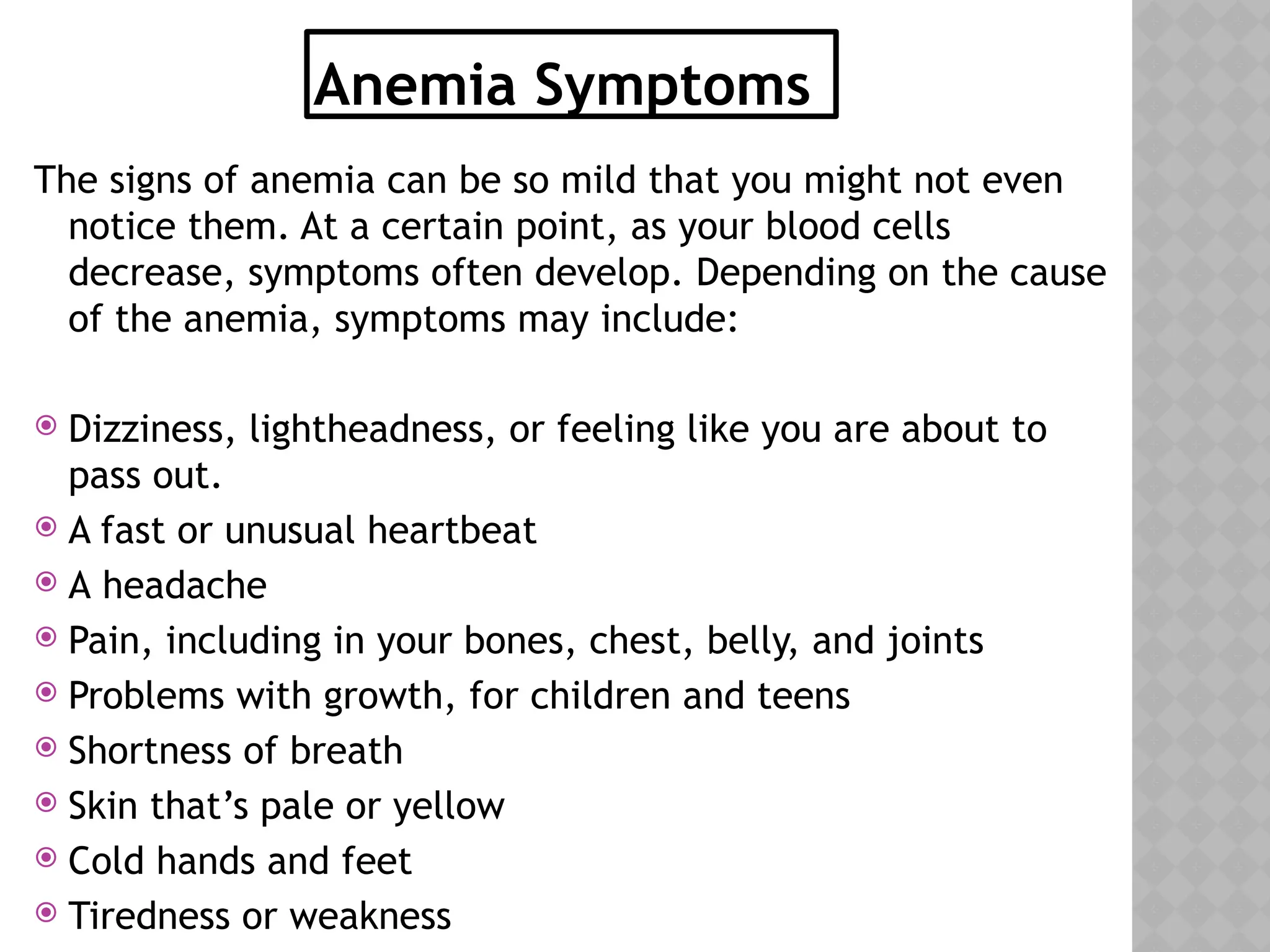 Anemia Cause, Anemia & Nutrition, Ballance Diet | PPTX | Blood ...