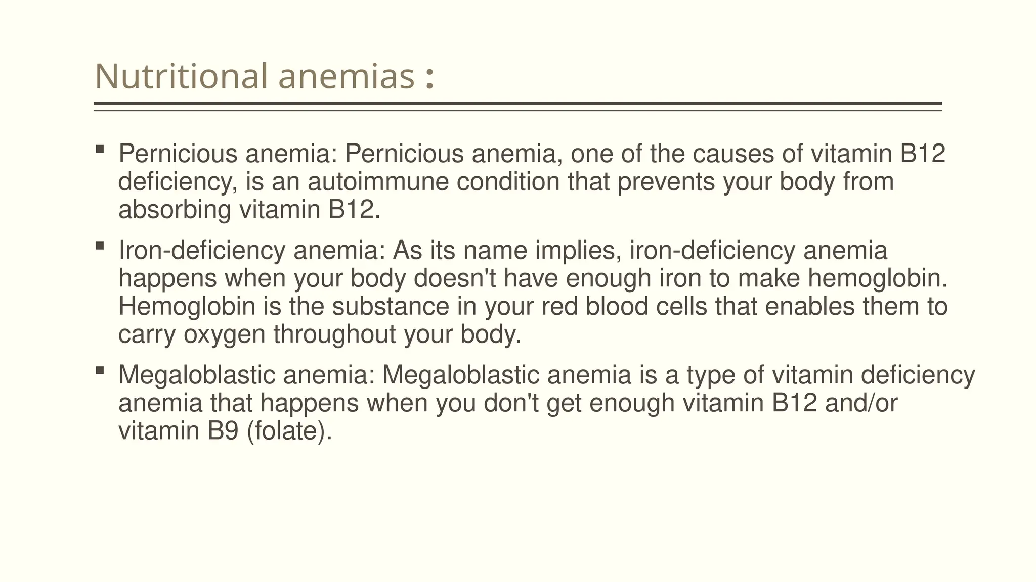 Anaemia:Types,causes,symptoms and treatment .pptx