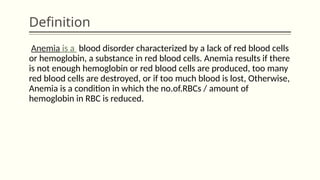 Anaemia:Types,causes,symptoms and treatment .pptx