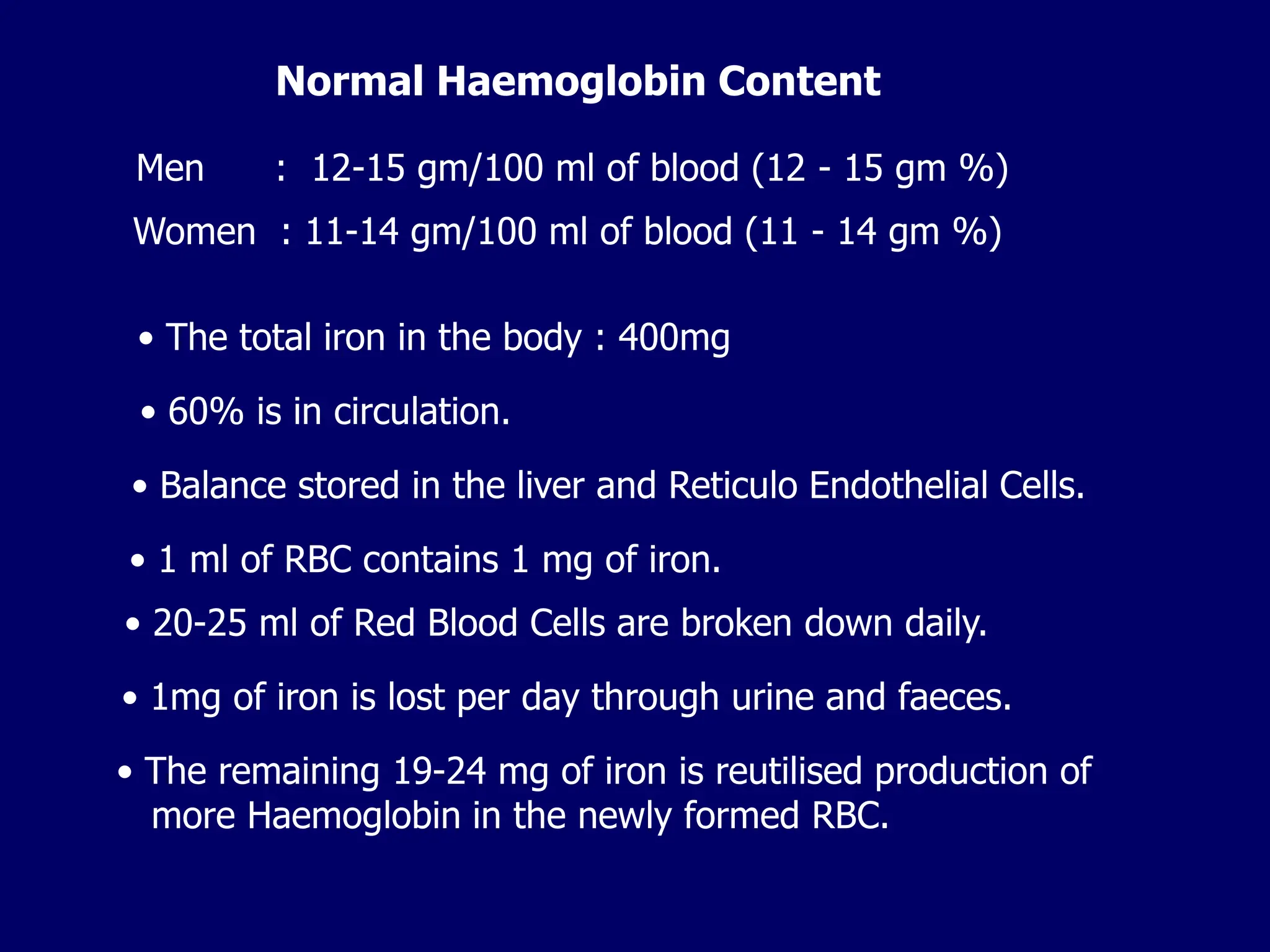 Blood picture anemia and carbonyl iron.ppt
