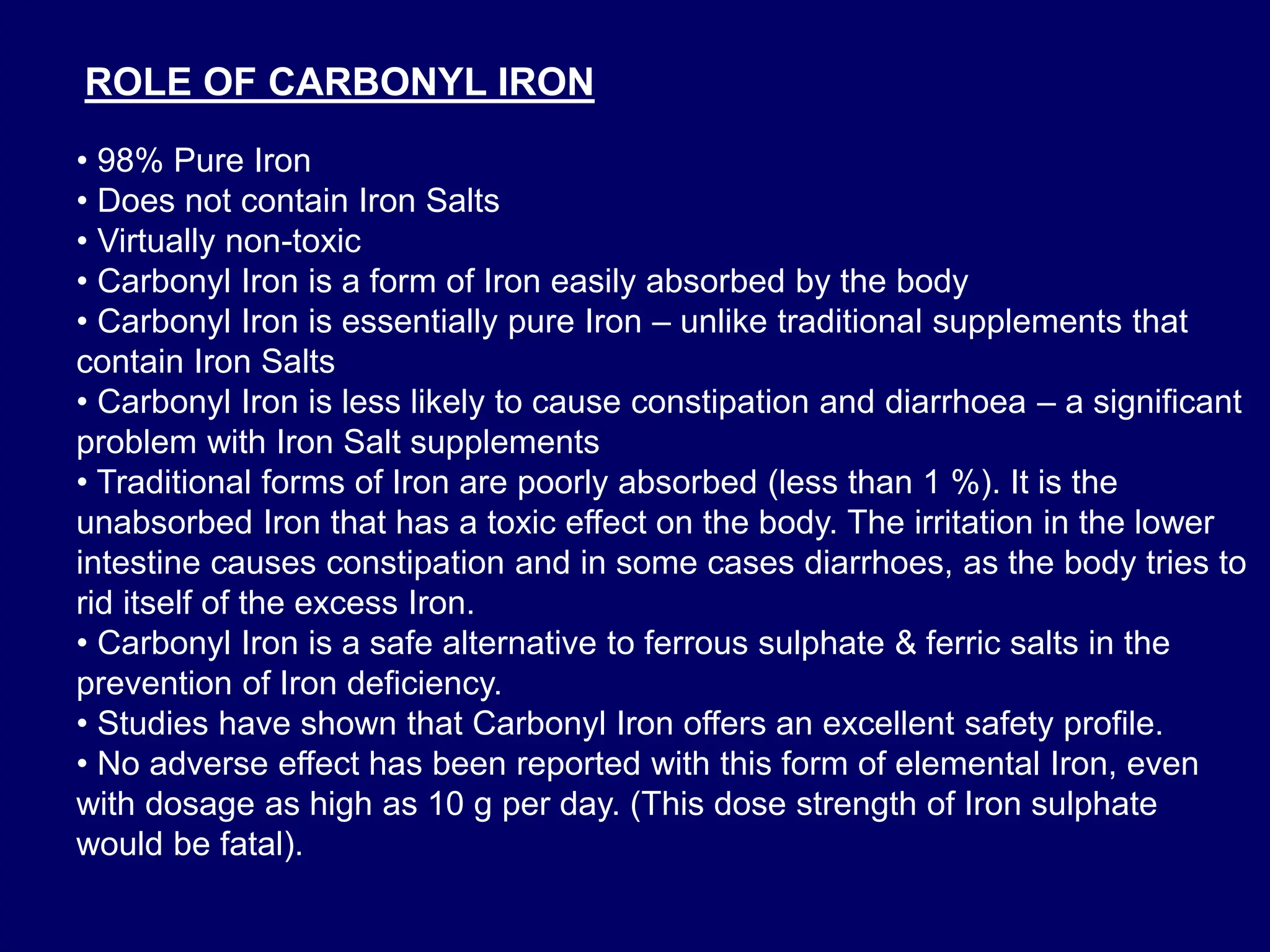 Blood picture anemia and carbonyl iron.ppt