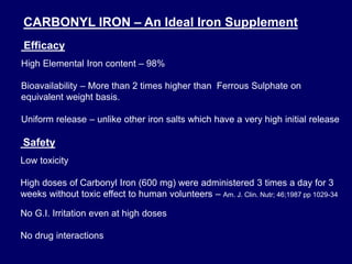 Blood picture anemia and carbonyl iron.ppt