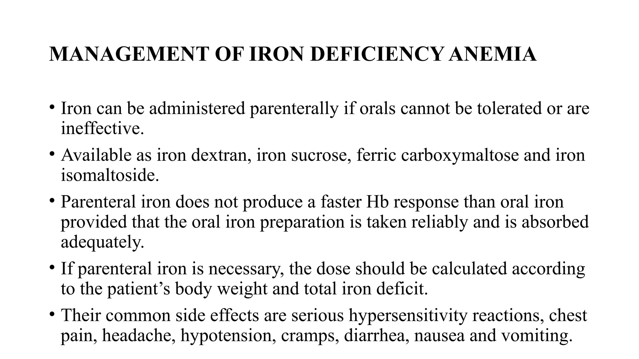 current diagnosis and management of ANAEMIA | PPTX
