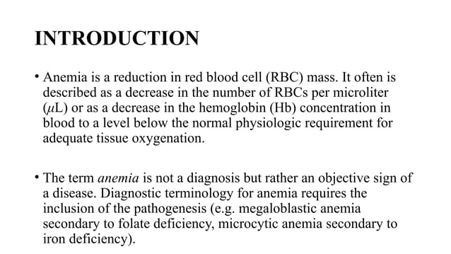 current diagnosis and management of ANAEMIA | PPTX | Blood Disorders ...
