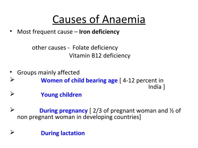Anaemia Prophylaxis Programme | PPT